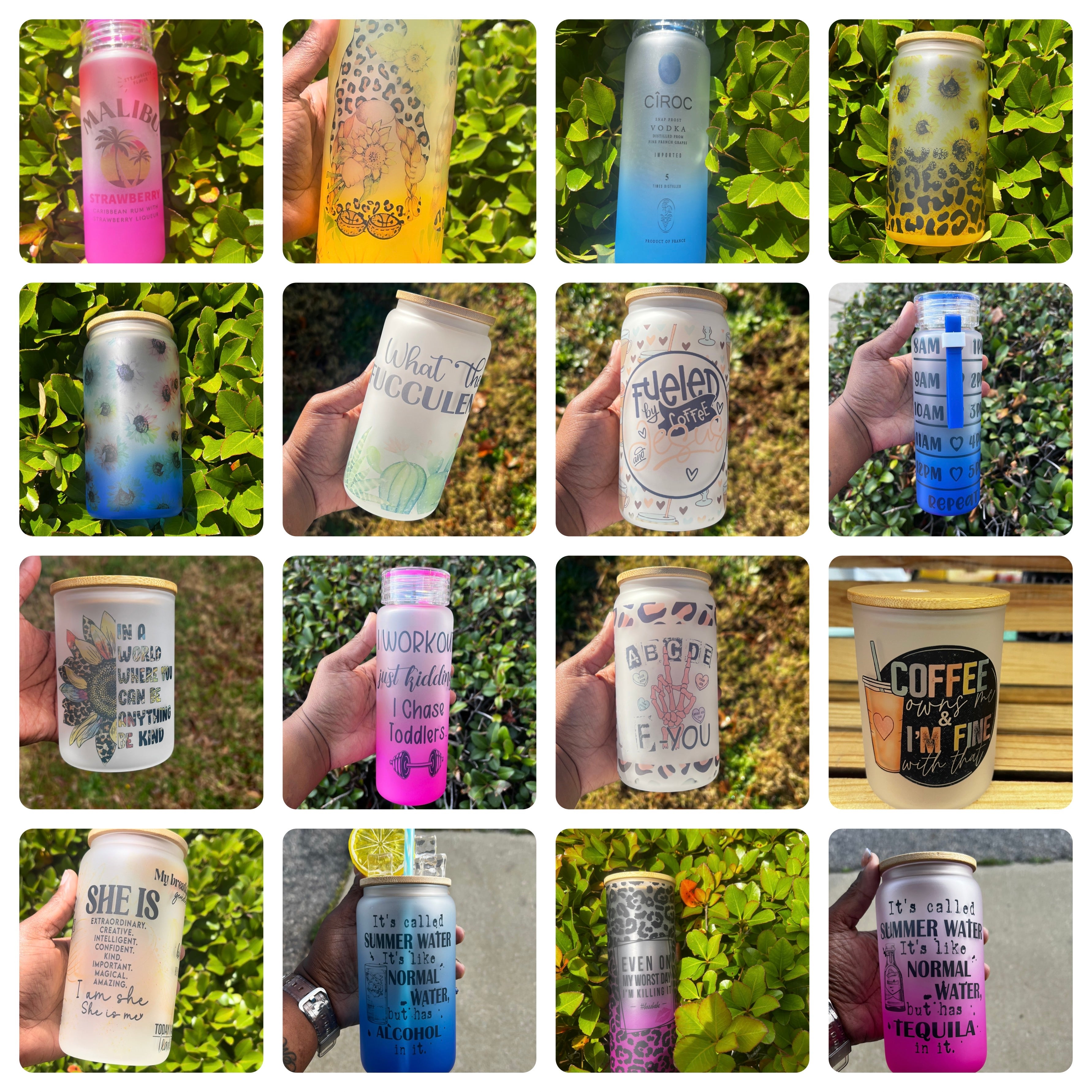 Glass Can Tumblers – Through MyMy Eyez